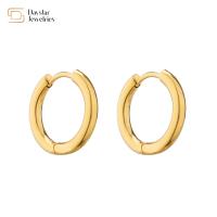 China Stainless Steel Gold Plated Small Hoop Earrings for Women Men 10mm for sale
