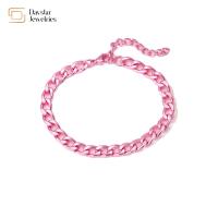 China Stainless Steel Cuban Link Chain Bracelet Colorful Custom Jewelry 8mm for sale