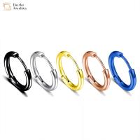 China Titanium Steel Small Hoop Earrings 8mm to 20mm Hypoallergenic Hip Hop Circle Jewelry for sale