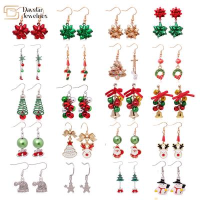 China Wholesale Christmas Earrings Set Alloy Trees Bells Snowflakes Santa for Women Holiday Jewelry for sale