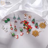 China Wholesale Christmas Earrings Set Alloy Trees Bells Snowflakes Santa for Women Holiday Jewelry for sale