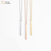China SS Double Layer Choker Necklace , Bar Coin Pendant Clavicle Chain Necklace for sale