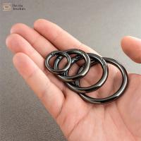 China Zinc Alloy Metal Spring Snap Hooks Clip Buckle O Rings for Keychains Bags 25mm for sale