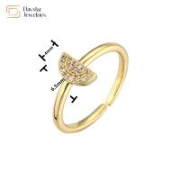 China 18K Gold Plated Adjustable Watermelon Fruit Ring with Cubic Zirconia for Women for sale