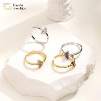 China 18K Gold Plated Adjustable Watermelon Fruit Ring with Cubic Zirconia for Women for sale