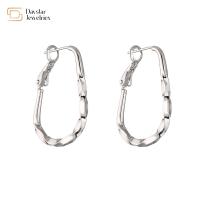 China 18k Gold Plated Geometric Rhinestone Diamond Huggie Hoop Earrings Brass 20mm for sale
