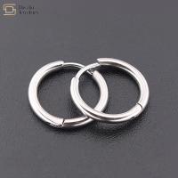 China Titanium Steel Small Hoop Earrings 10mm Hypoallergenic Circle Huggie Earrings for Sensitive Skin for sale
