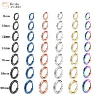 China Titanium Steel Small Hoop Earrings 10mm Hypoallergenic Circle Huggie Earrings for Sensitive Skin for sale