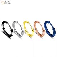 China Titanium Steel Small Hoop Earrings 10mm Hypoallergenic Circle Huggie Earrings for Sensitive Skin for sale