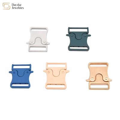China Zinc Alloy Metal Side Quick Release Buckle 1 Inch for DIY Bag Webbing Military Belt Replacement for sale