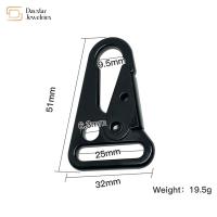 China Heavy Duty Carabiner Hook Metal Webbing Buckle Strap Clip For Backpack for sale