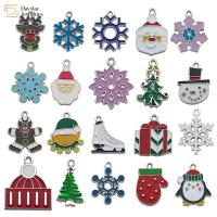 China Gold Plated Enamel Christmas Charms 15mm for DIY Jewelry Making Earrings Necklace Bracelet for sale