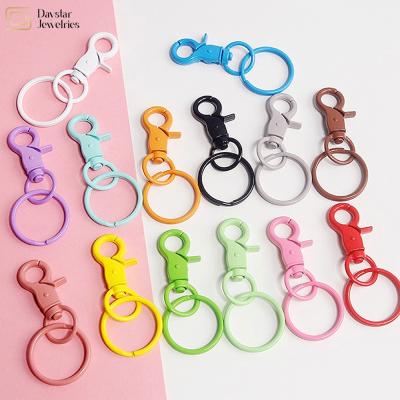 China MultiPurpose Keychain Metal Swivel Trigger Clips Spring Snap Diy Colorful Key Rings for sale