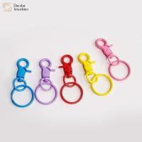 China MultiPurpose Keychain Metal Swivel Trigger Clips Spring Snap Diy Colorful Key Rings for sale