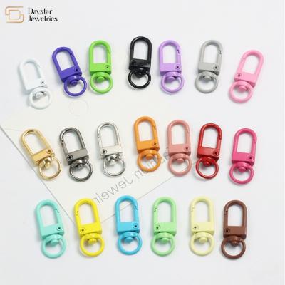 China Colorful Metal Swivel Snap Hooks For Bag Strap Keychains Connector for sale