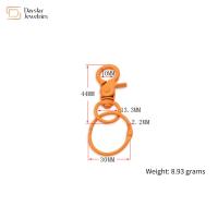 China Candy Colors Metal Lobster Clasp Keychain 360 Degree Swivel Spray Paint for DIY Toy Charms Bags for sale