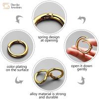 China Heavy Duty Metal O Rings Round Snap Clip 25mm Zinc Alloy Spring Gate for Key Bag Hardware for sale