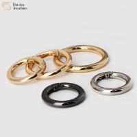 China Heavy Duty Metal O Rings Round Snap Clip 25mm Zinc Alloy Spring Gate for Key Bag Hardware for sale