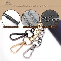 China Zinc Alloy Crossbody Replacement Purse Strap with Metal Snap Buckles 120cm for sale