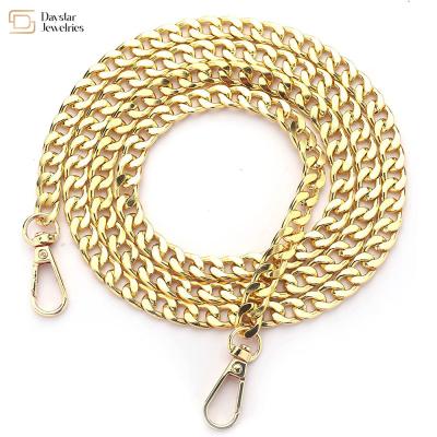 China Shoulder Crossbody Bag Replacement Flat Metal Chain For Diy Purse Handbag for sale