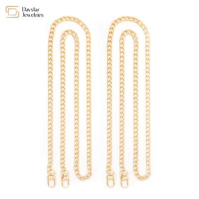 China Gold Chain Bag Strap 120cm Shoulder Crossbody Metal Chain with Lobster Clasps for DIY Handbag Purse for sale