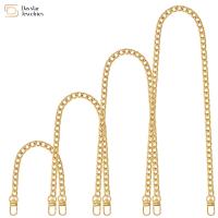 China Diy Bag Handbag Purse Replacement Flat Metal Chain Strap With Buckle for sale