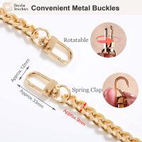 China Diy Bag Handbag Purse Replacement Flat Metal Chain Strap With Buckle for sale