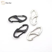 China Double Sided S Carabiner Clips Metal Accessories Slide Lock Snap Hooks for sale