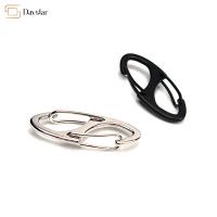 China Double Sided S Carabiner Clips Metal Accessories Slide Lock Snap Hooks for sale