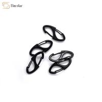 China Double Sided S Carabiner Clips Metal Accessories Slide Lock Snap Hooks for sale