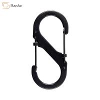 China Zinc Alloy Dual Gate Snap Hook Keychain 8 Shaped Carabiner Clip 5 Sizes 5lb to 100lb for sale