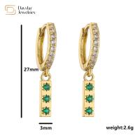 China 18k Gold Plated Yin Yang Hoop Earrings with Cubic Zirconia 30mm for sale