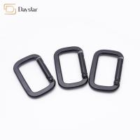 China Custom Metal Carabiner Keychain Clip , Rectangle Hook Metal Accessories for sale