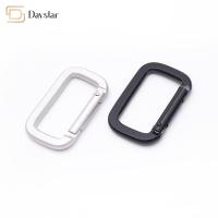 China Custom Metal Carabiner Keychain Clip , Rectangle Hook Metal Accessories for sale