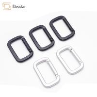 China Custom Metal Carabiner Keychain Clip , Rectangle Hook Metal Accessories for sale
