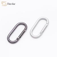 China Heavy Duty Metal Spring Hook , Oval Rectangle Keychain Snap Clip For Bag Hiking for sale