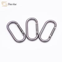 China Heavy Duty Metal Spring Hook , Oval Rectangle Keychain Snap Clip For Bag Hiking for sale