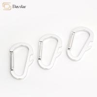 China D Shape Metal Carabiner Clip Heavy Duty Keychain Hiking Snap Buckle 50mm for sale