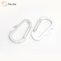 China D Shape Metal Carabiner Clip Heavy Duty Keychain Hiking Snap Buckle 50mm for sale