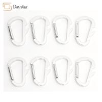 China D Shape Metal Carabiner Clip Heavy Duty Keychain Hiking Snap Buckle 50mm for sale
