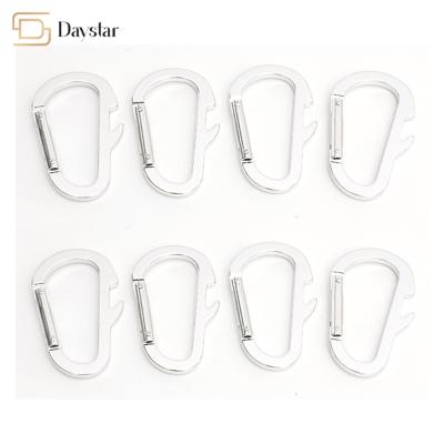 China D Shape Metal Carabiner Clip Heavy Duty Keychain Hiking Snap Buckle 50mm for sale