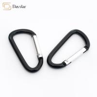 China Aluminum Alloy D Ring Locking Carabiner Keychain Snap Hook for Outdoor Camping Hiking 50mm for sale