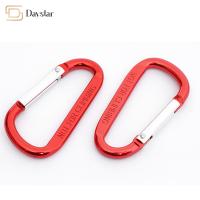 China Aluminum Alloy D Ring Locking Carabiner Keychain Snap Hook for Outdoor Camping Hiking 50mm for sale
