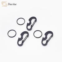 China Metal Bottle Opener Carabiner Keychain Spring Hook D Shaped Hiking Buckle 50mm for sale