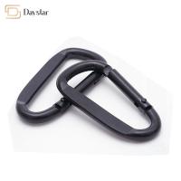 China Hiking Accessories Heavy Duty Carabiner Spring Snap Hook , Keychain D Shape Buckle for sale