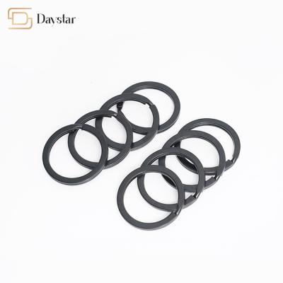 China Heavy Duty Metal Key Rings Flat Round Split Key Chains 25mm 304 Stainless Steel for sale