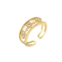 China Synthetic CZ 24k Solid Gold Ring Wedding Luxury OEM Elegant Diamond Engagement Ring for sale
