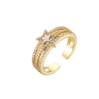 China Synthetic CZ 24k Solid Gold Ring Wedding Luxury OEM Elegant Diamond Engagement Ring for sale