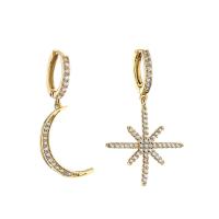 China CZ Gold Crystal Hoop Earrings for sale