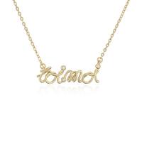 China Synthetic CZ Women Fashion Pendant Initial Necklace Classic OEM Custom 18 Inch for sale